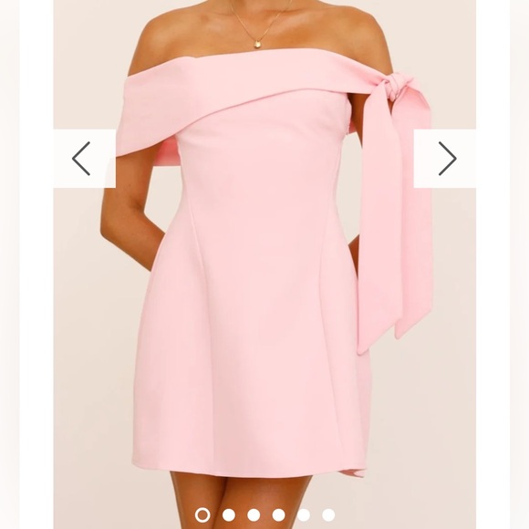 Billy J | Dresses | Billy J Halen Off Shoulder Mini Dress Pink | Poshmark